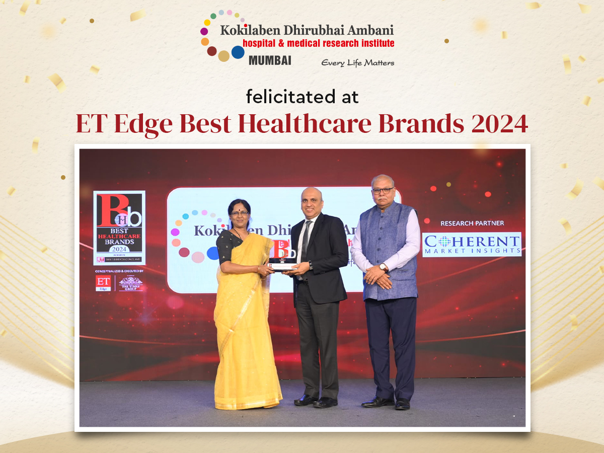 KDAH felicitated at the ET Edge Best Healthcare Brands 2024